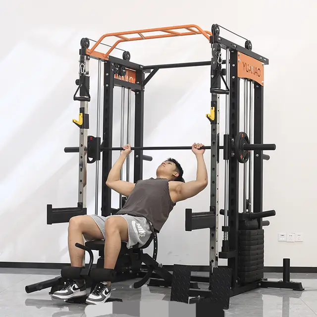 Multi-functional Smith Machine + Cable Crossover + Pec Dec with Weight ...