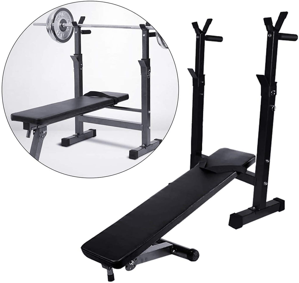 Portable Bench Press with 50kg Barbell – Nassau Sports